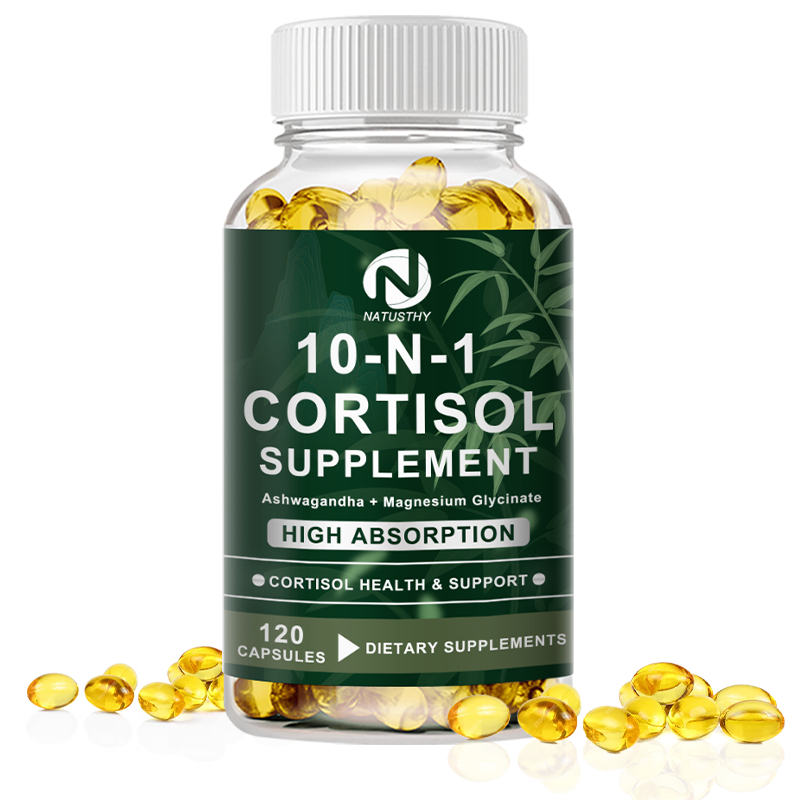 10-in-1 Cortisol Capsules with Ashwagandha for Balanced Cortisol ...