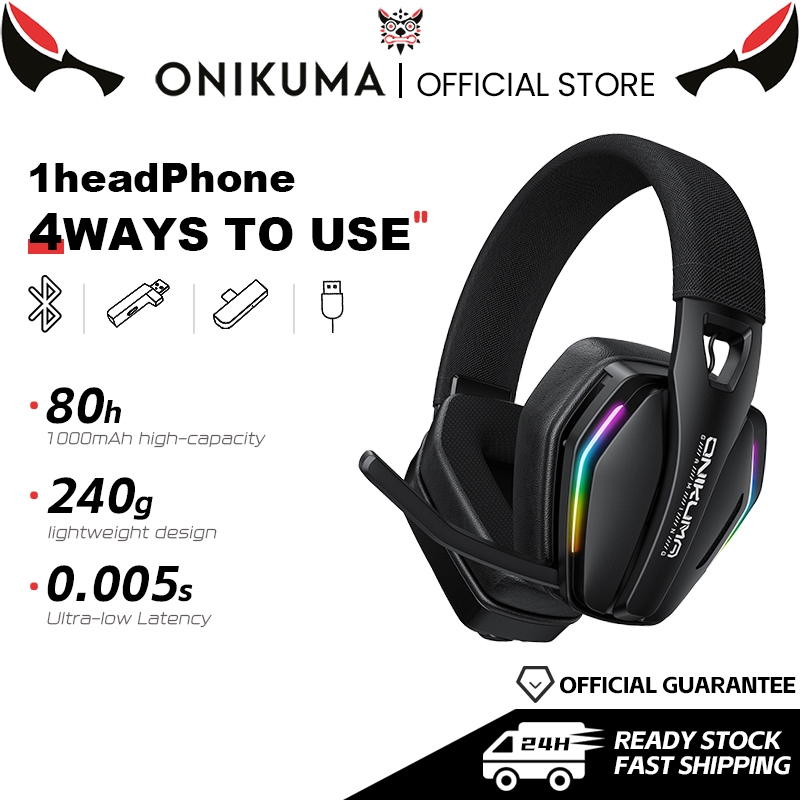 ONIKUMA NEW Gaming Headset Wireless With Mic Low Latency Long Battery ...