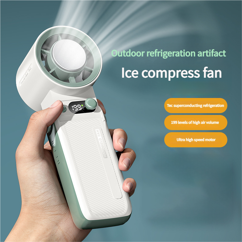 199 Wind Speed TEC Refrigeration Foldable Mini Fan Rechargeable Digital ...