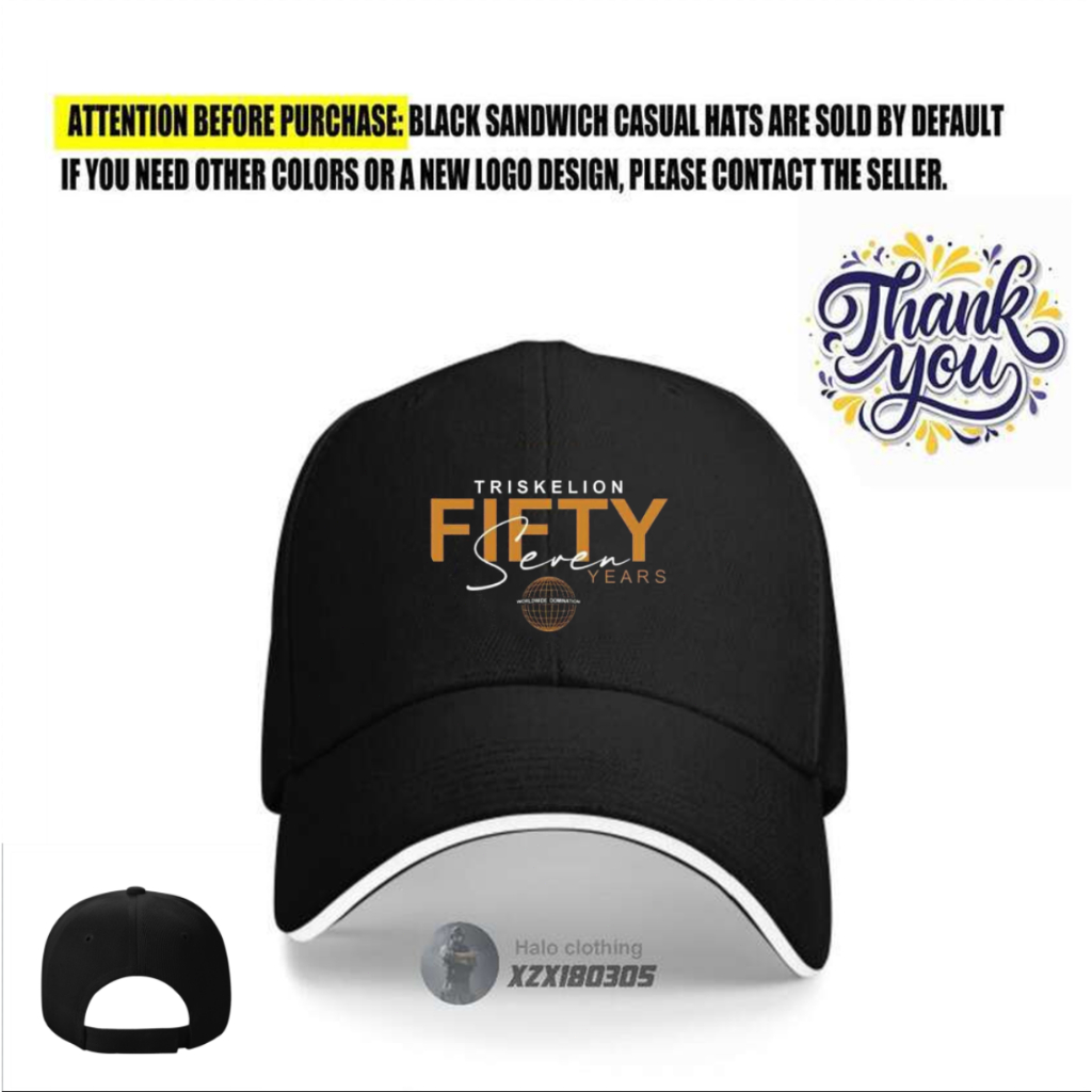 57TH FOUNDING ANNIVERSARY TRISKELION DESIGN BASEBALL CAP-FREE CUSTOM ...
