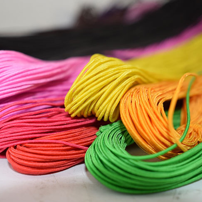 2mm Colorful High-Quality Round Elastic Band Round Elastic Rope Rubber ...