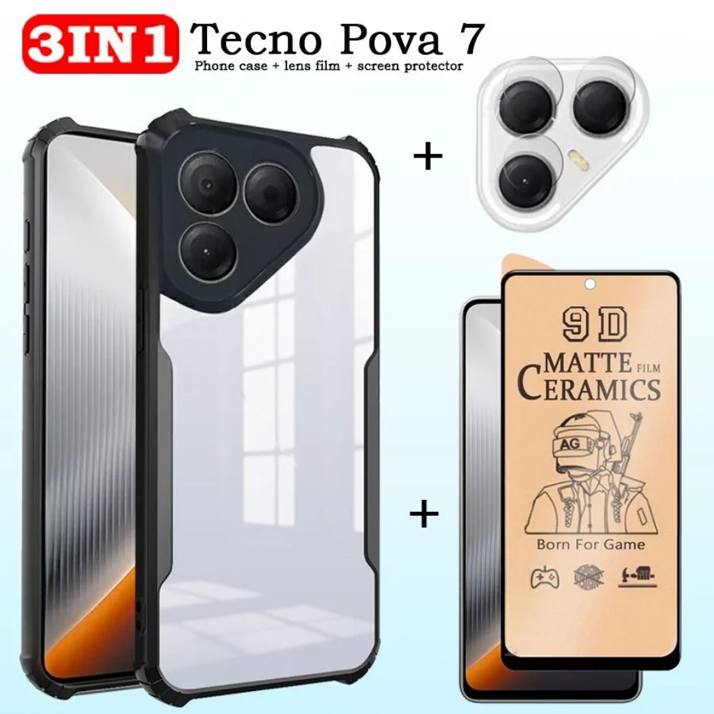 3in1 Tecno Pavo 7 4G Shockproof Phone Case for Tecno Pova 6 pova 6pro ...