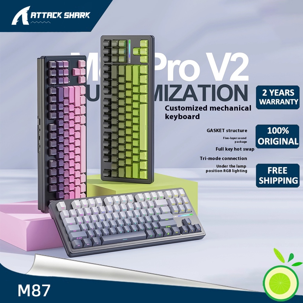 Attack Shark M87 Mechanical Keyboard the third mock examination RGB ...