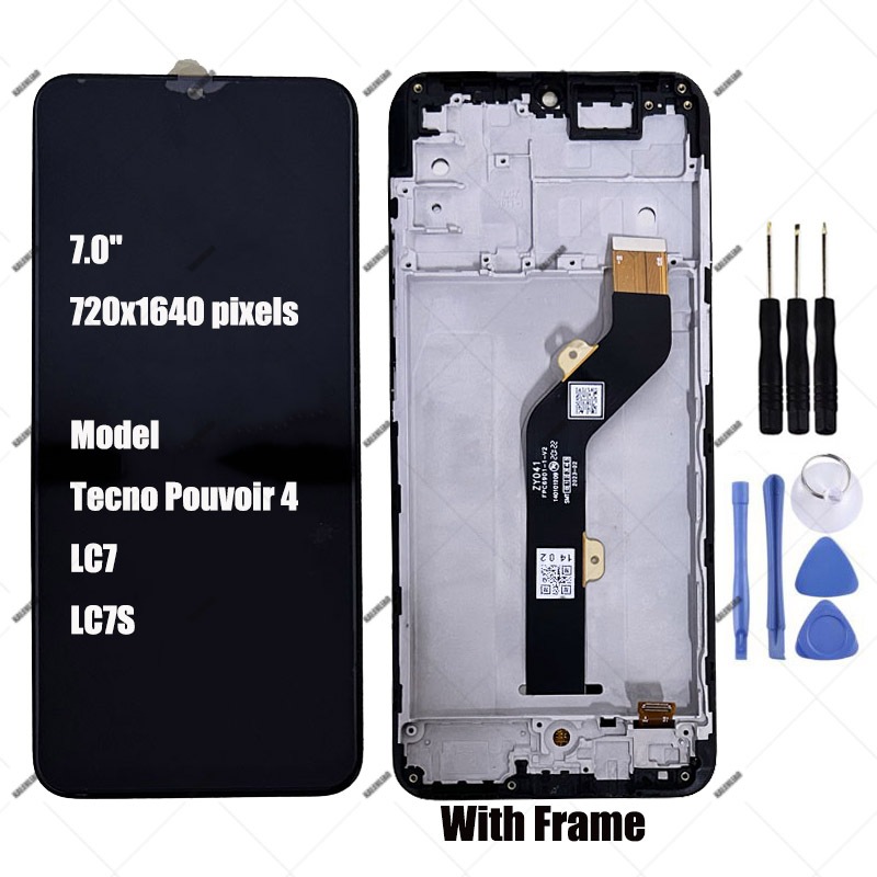 For Tecno Pouvoir 4 / LC7 LCD Display Touch Screen Digitizer Assembly ...