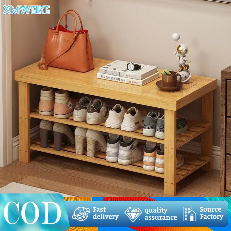 Wooden Shoe Rack Bamboo Shoe Rack Organizer Shoe Stoo Living Room Shoes ...