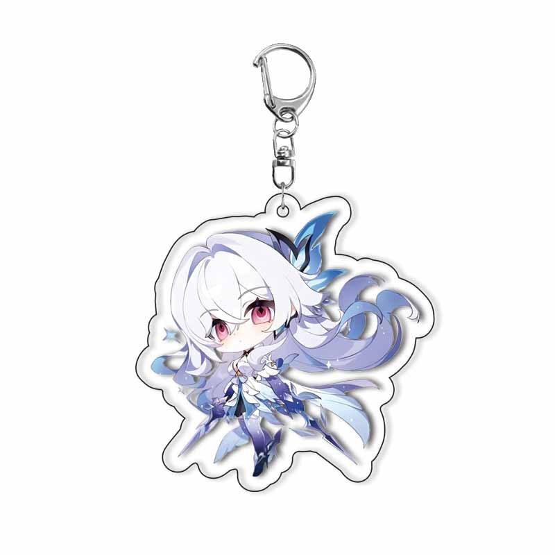 Genshin Impact keychain Skirk Arlecchino interlayer acrylic keychain ...