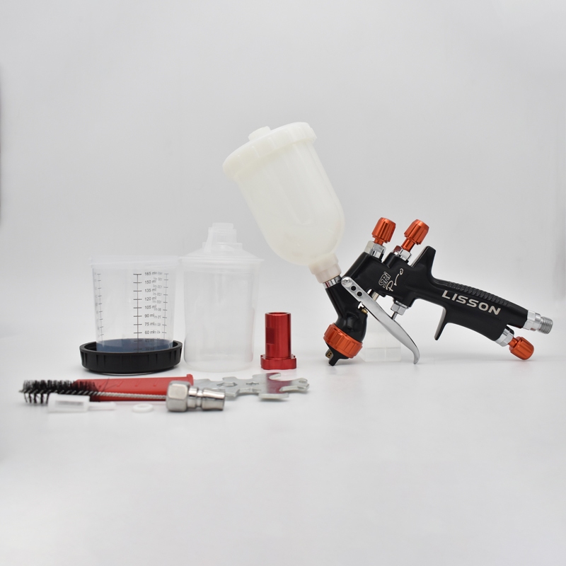 MINI HVLP Spray Gun 1.2mm Nozzle 250cc Cup Gravity Air Gun for Car ...