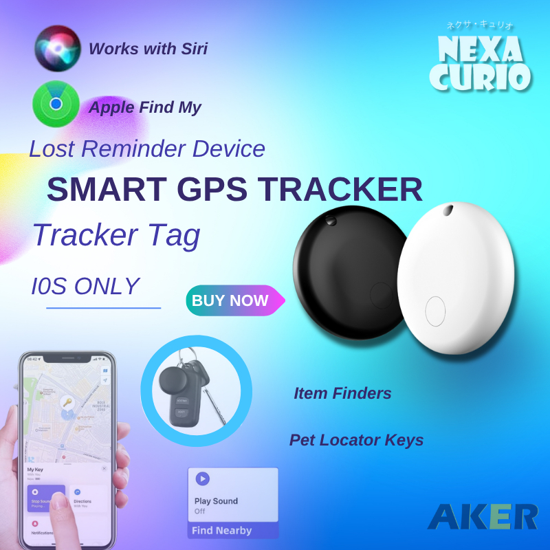 AKER Bluetooth Mini Tracker Tag For iph Find My APP Smart GPS Tracker ...