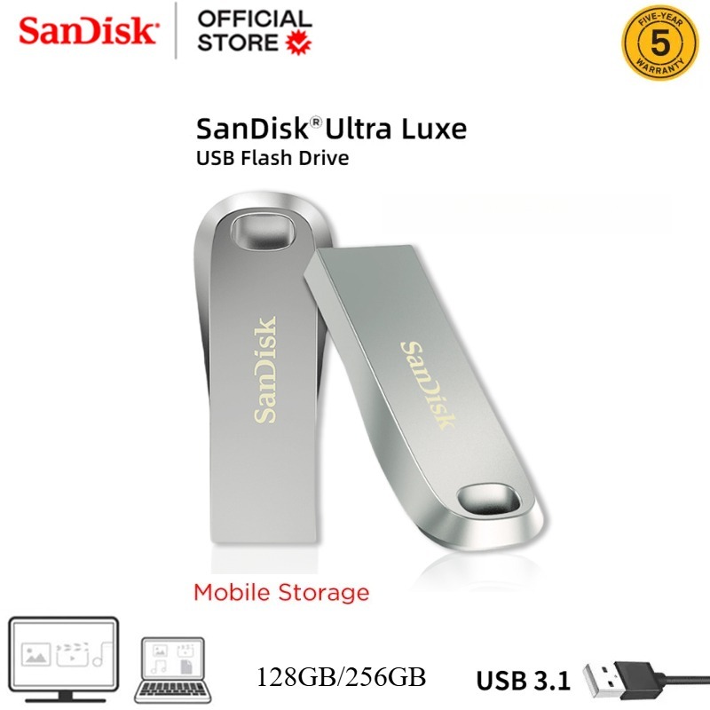 SanDisk Ultra Luxe 128GB/256GB USB 3.1 Flash Drive | SanDisk Flash ...
