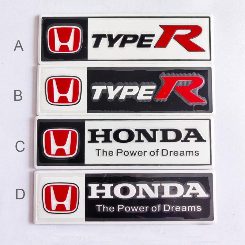1 X Aluminum TYPE R TYPER HONDA Logo Car Auto Decorative Emblem Badge ...