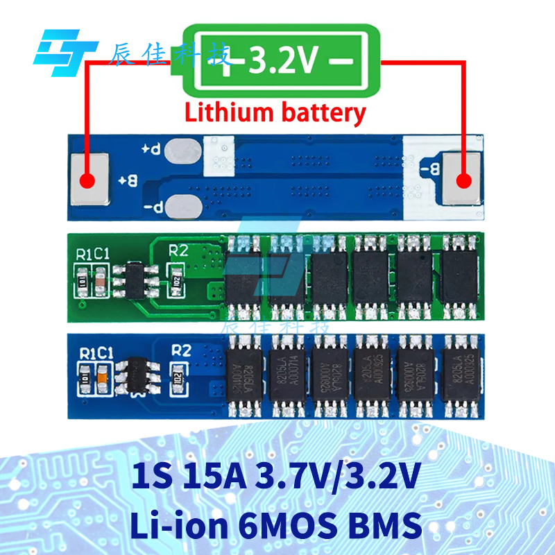 1~5 PCS 1S 15A 3.7V/3.2V Li-ion 6MOS BMS PCM Battery Protection Board ...
