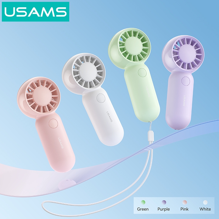 USAMS Super Mini Fan Portable Handheld Fan USB Pocket Fan 3-Speed Ultra ...