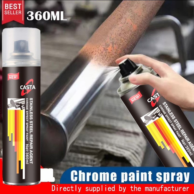 10 Years No Rust Chrome Paint Spray With Chrome Plated Steel Wheel ...