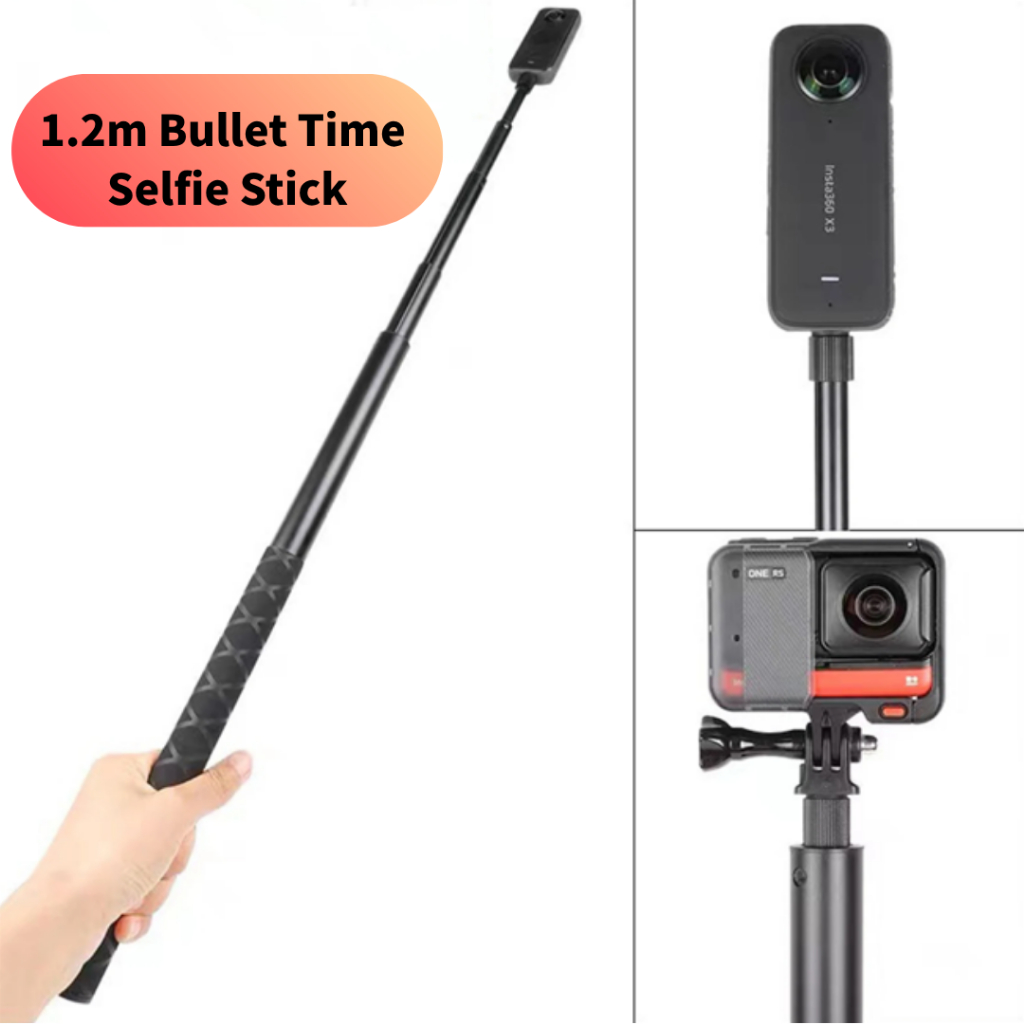 1.2m Bullet Time Invisible Selfie Stick for DJI OSMO 360 Action 5 Pro 4 ...