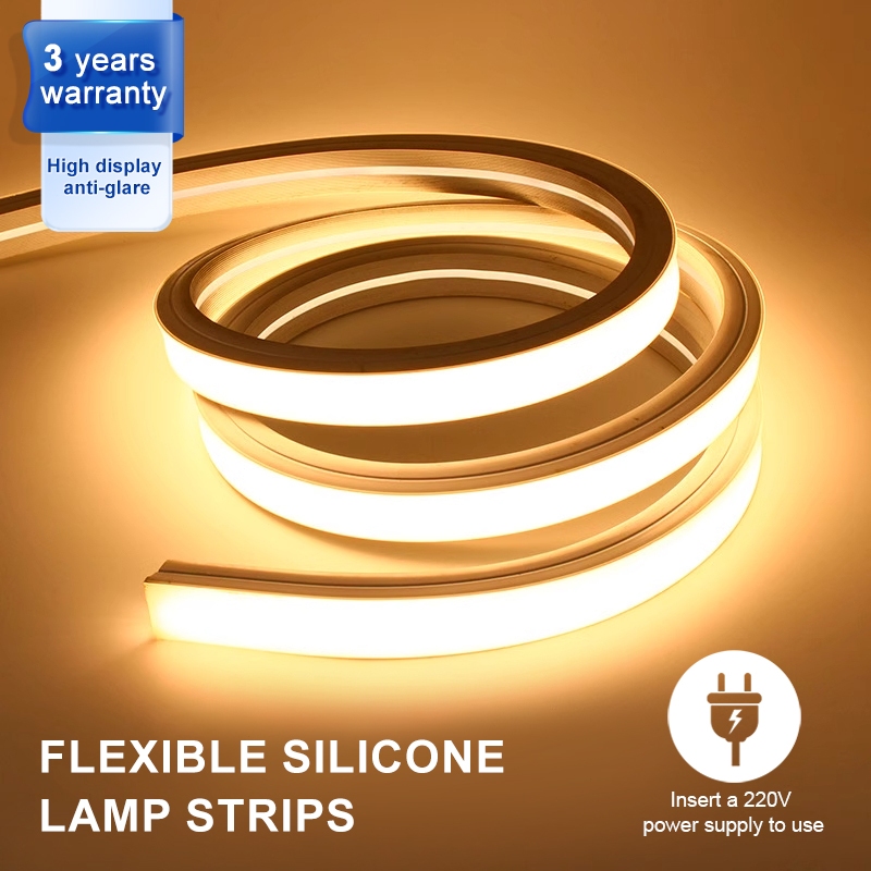 10×10 Silicone Encapsulat LED Strip Light, 220V Plug-and-Play, 10cm ...