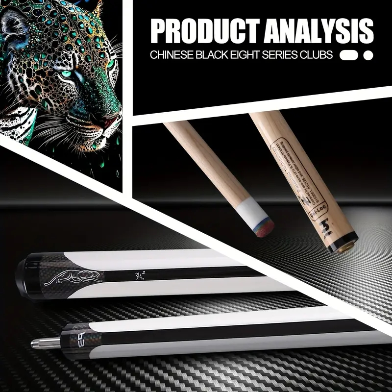 Premium Panther P3 Maple Pool Cue Beginner to Pro 8-Ball & 9-Ball Anti ...