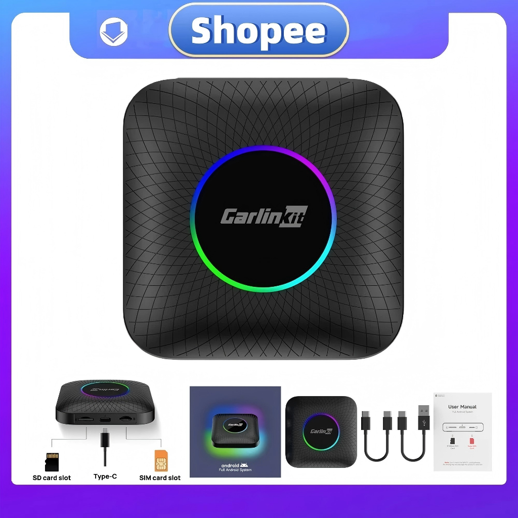 CarlinKit 8+128GB Original Android 13 AI Box Wireless CarPlay Android ...