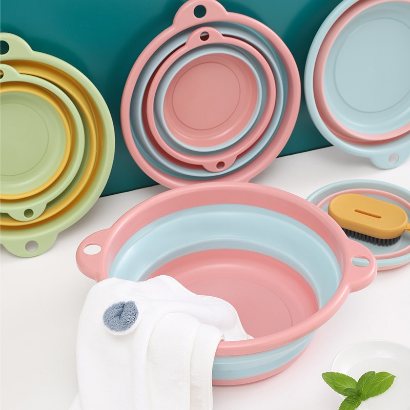 Foldable Face Basin, Household Size & Mini Size Laundry Basin, Portable ...