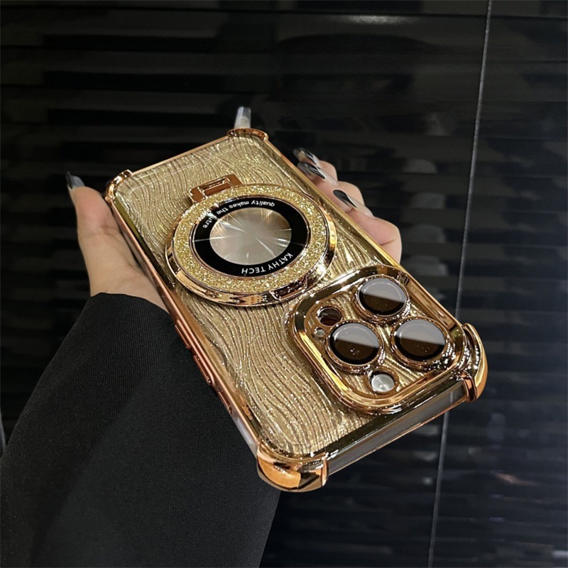 Electroplated four corner airbags Water ripple cardboard Shiny magnetic ...