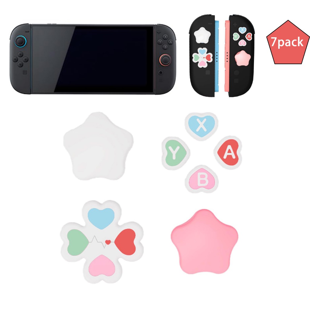 Thumb Grips for Nintendo Switch 2 (2025),7pcs Silicone Joystick Caps ...