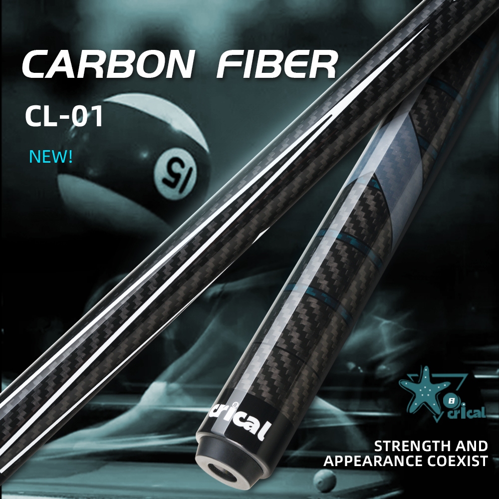 CRICAL CL-01/02/03/04 Carbon Fiber Pool Cue Stick Black Technology Low ...