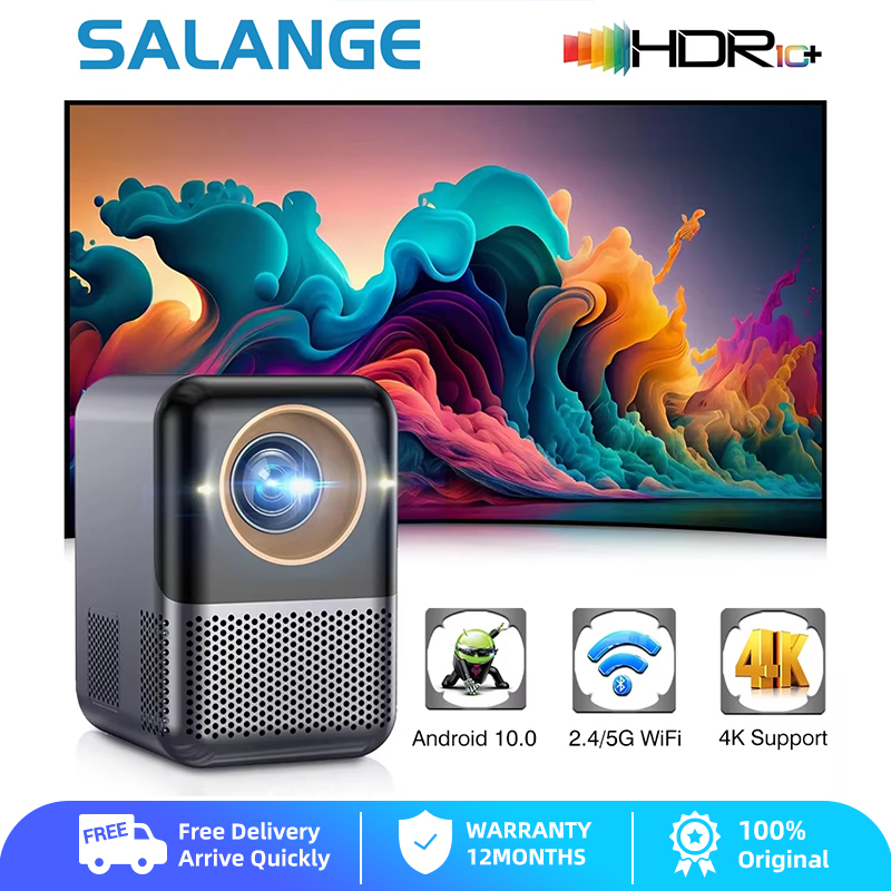 Salange P700 Mini Electic Focus Projector with WiFi Bluetooth , Native ...