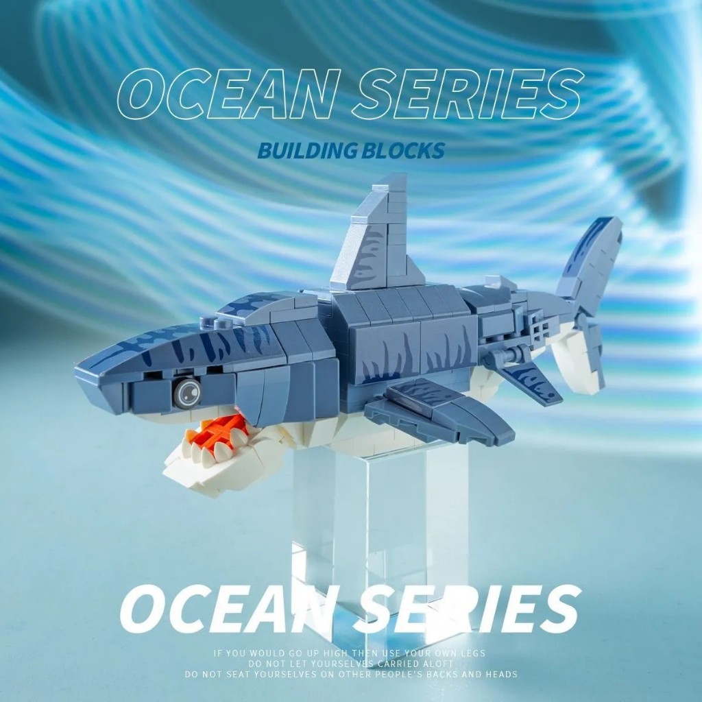 Finding Nemo Series Shark Building Block Model Sea Animal Whale Crab ...