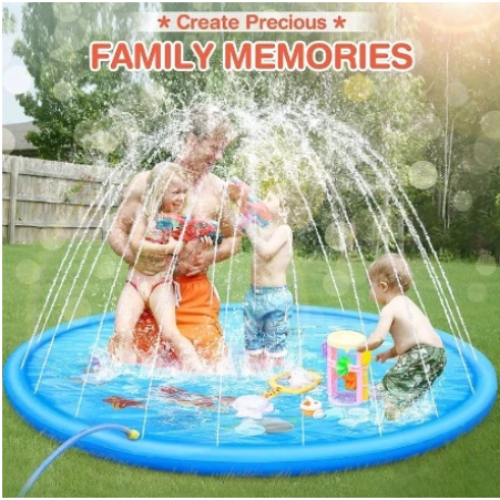 1M Kids Sprinkler Play Pad Kids Inflatable Sprinkler Pad Water Swimming ...