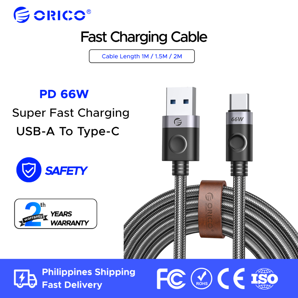 ORICO Fast Charging Cable PD66W USB A to Type C Interface Charging High ...