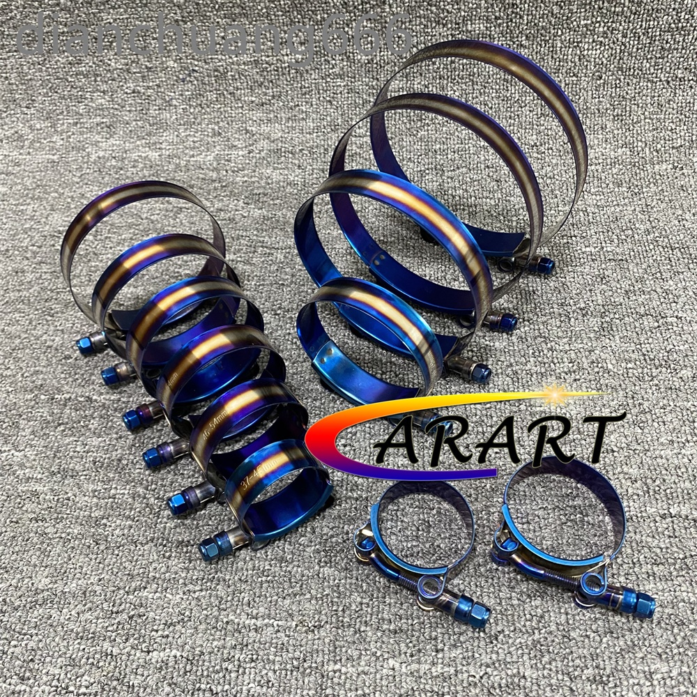 Car Racing Titanium Blue Universal Stainless Steel Hose Clamp Kit ...