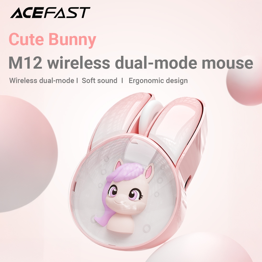 [Double Mode] M12 Cute Rabbit Ear Silent Wireless Bluetooth Mouse for ...