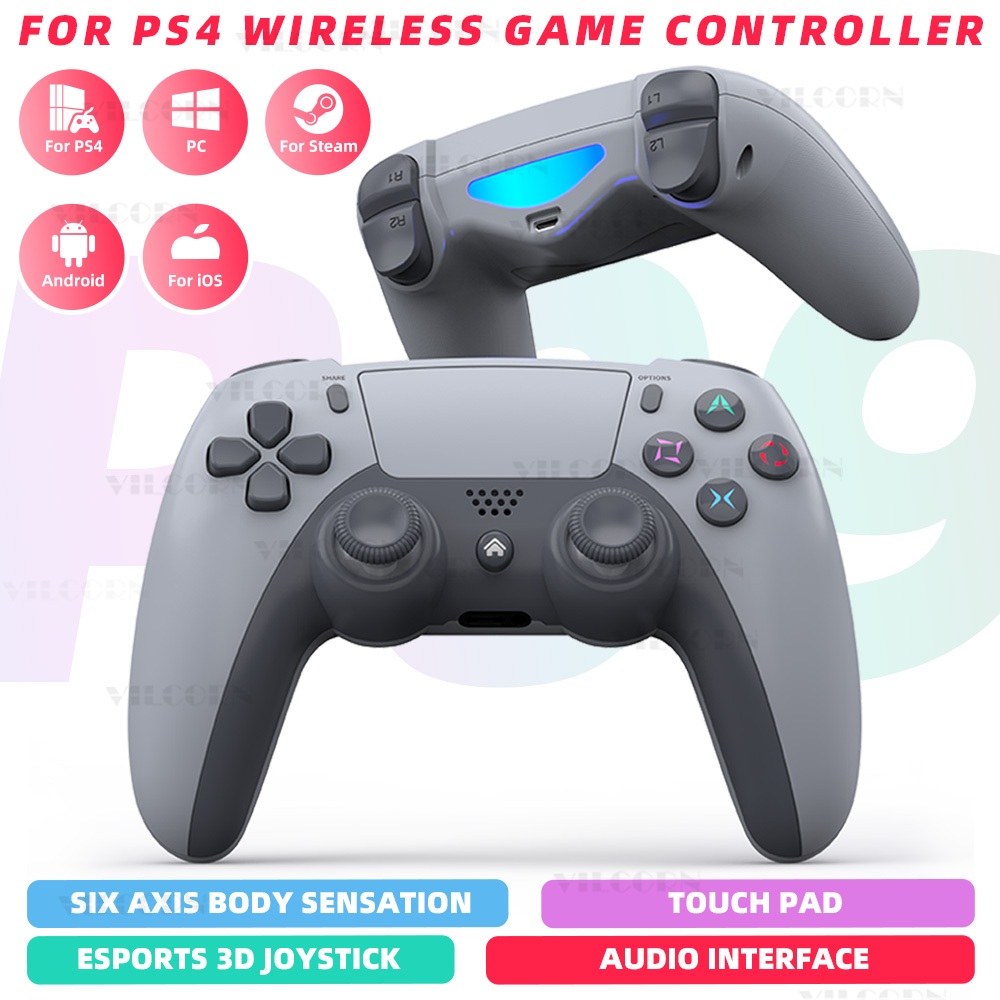PS4 Controller Bluetooth-Compatible Game Controller for PS4/Slim/Pro ...
