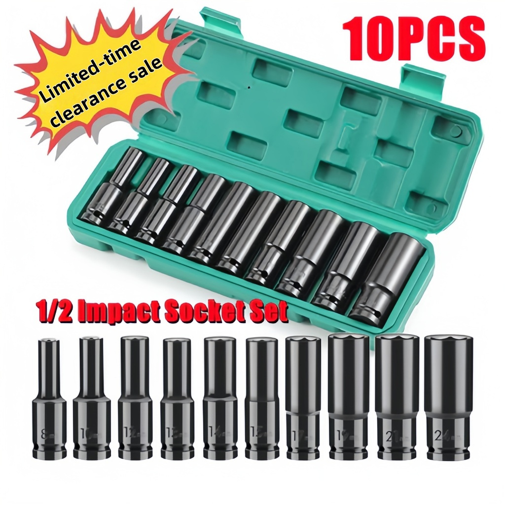Impact wrench socket set 1/2 inch Drive Deep Impact Socket Set Heavy ...