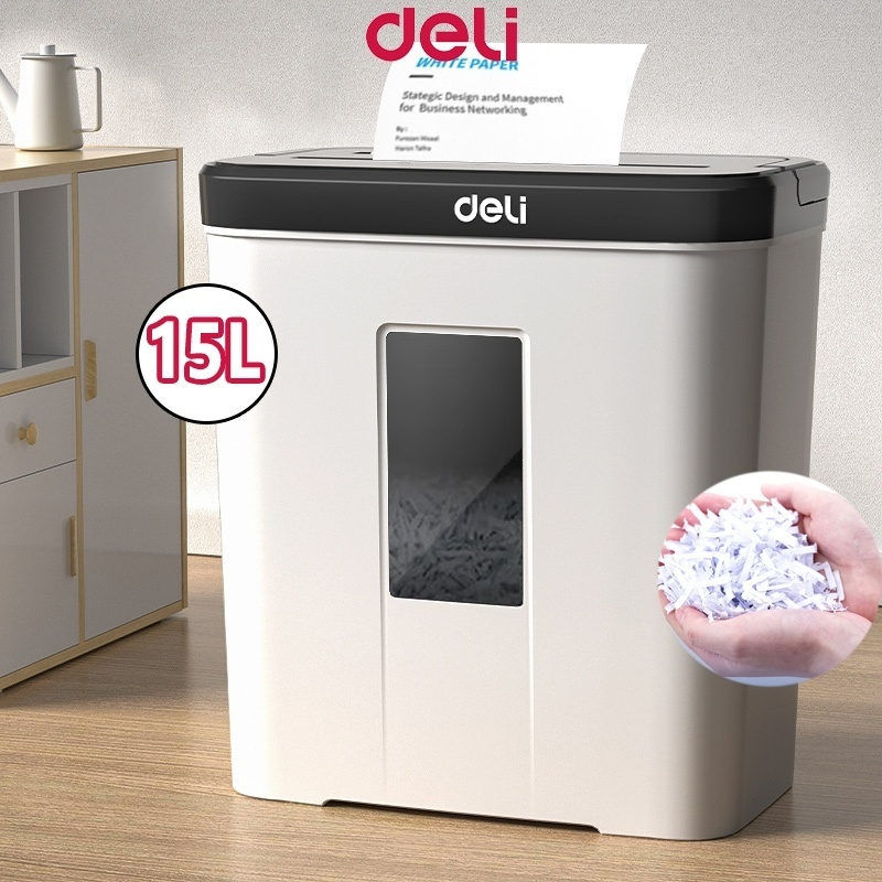 Deli 15L Paper Shredder Machine Heavy Duty Shredder Machine Can Shred ...