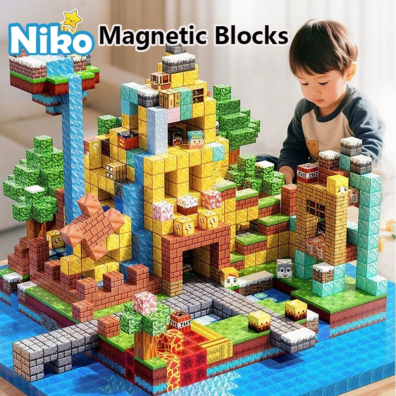 NIKO 100pcs Minecraft Magnetic Building Blocks Early Educational Toys ...