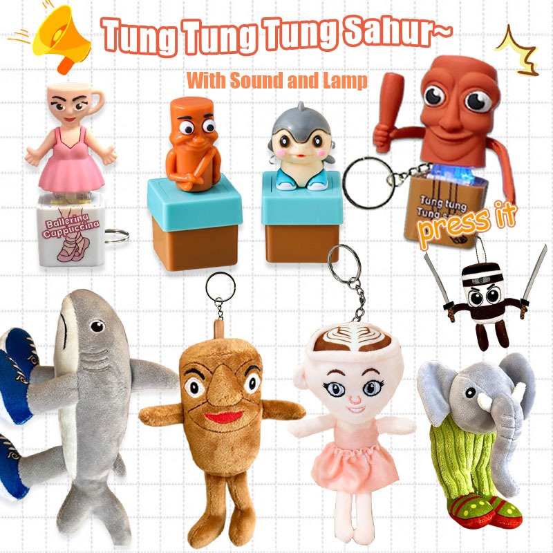 Tung Tung Tung Sahur with Lamp and Sound Model Toys Tung Tung Sahur ...