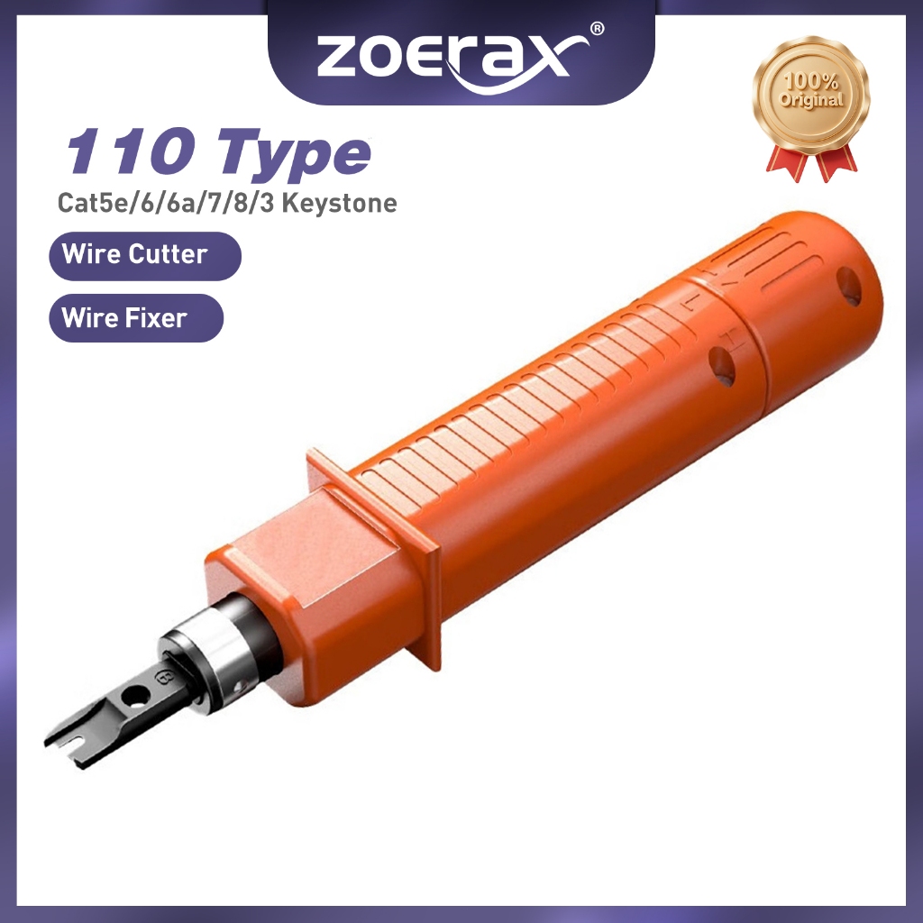 Zoerax Punch Down Tool, 110 Type Network Cable Tool Double Blades ...