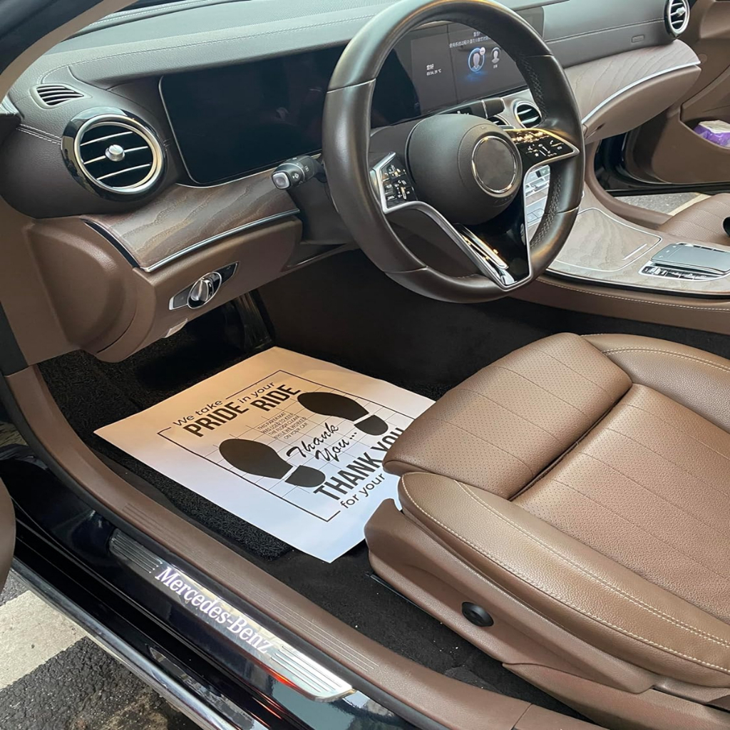 10Pcs Paper Floor Mats for Cars, Disposable Automotive Floor Mats Kraft ...