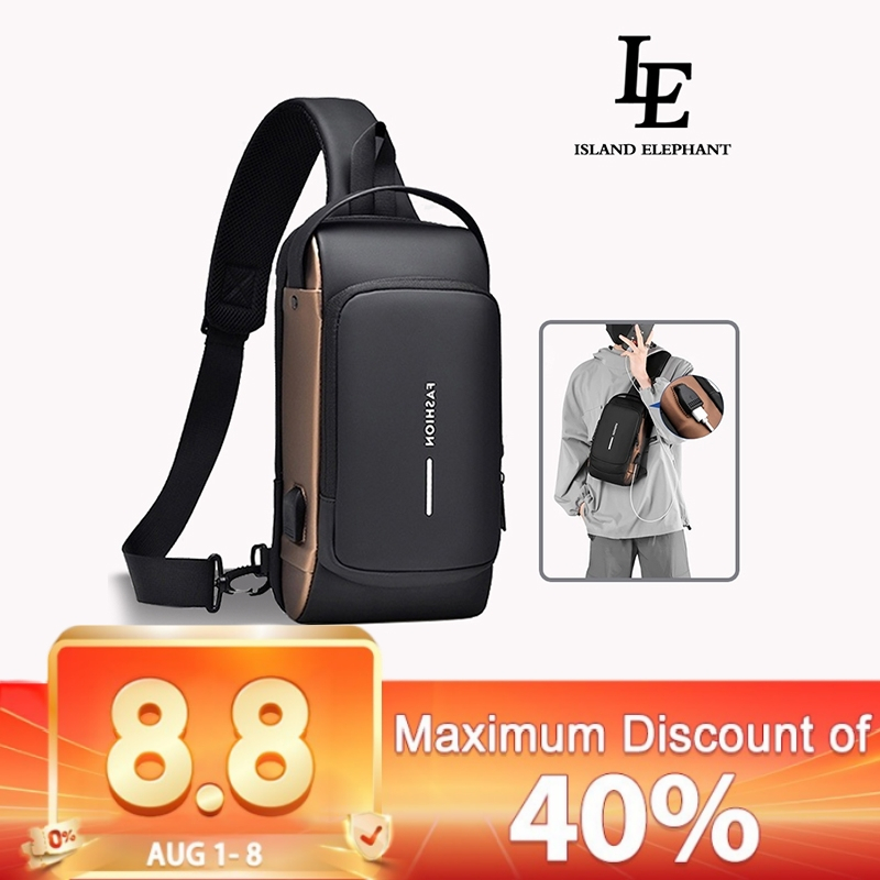 Motorcycle Sling Bag Motorcycle Bag Crossbody Bag Chest Bag Shoulder bag USB Waterproof | Shopee ...