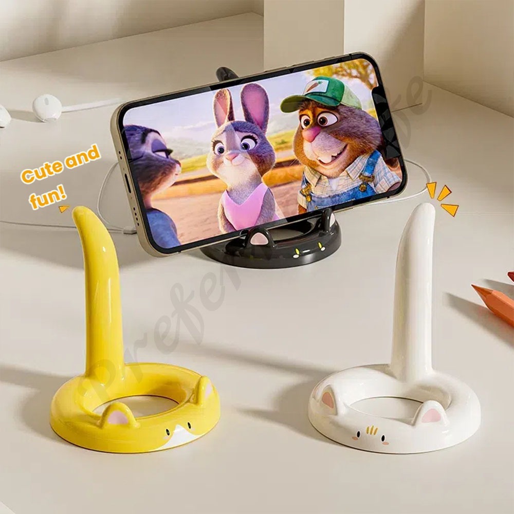 New Cat Phone Stand - Multi-Angle Cute Desktop Holder for Hands-Free ...