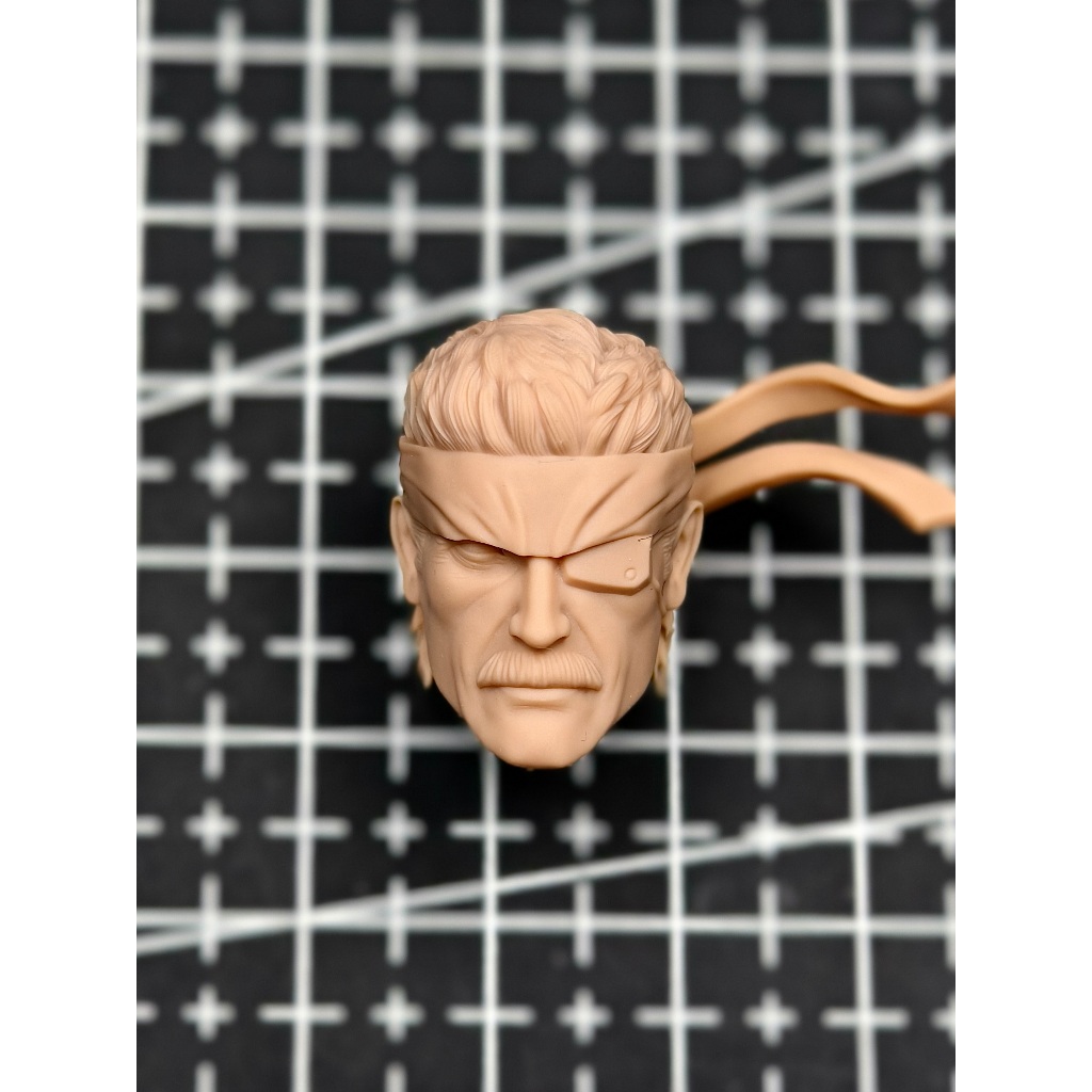 Unpainted 1/12 Scale Metal Gear4 Solid Snake Head Carved Model Fit For ...