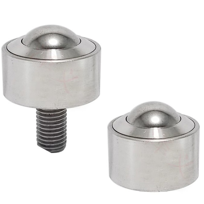 Cylindrical Conveyor Stainless Steel Universal Ball Bearing Bull Eye ...