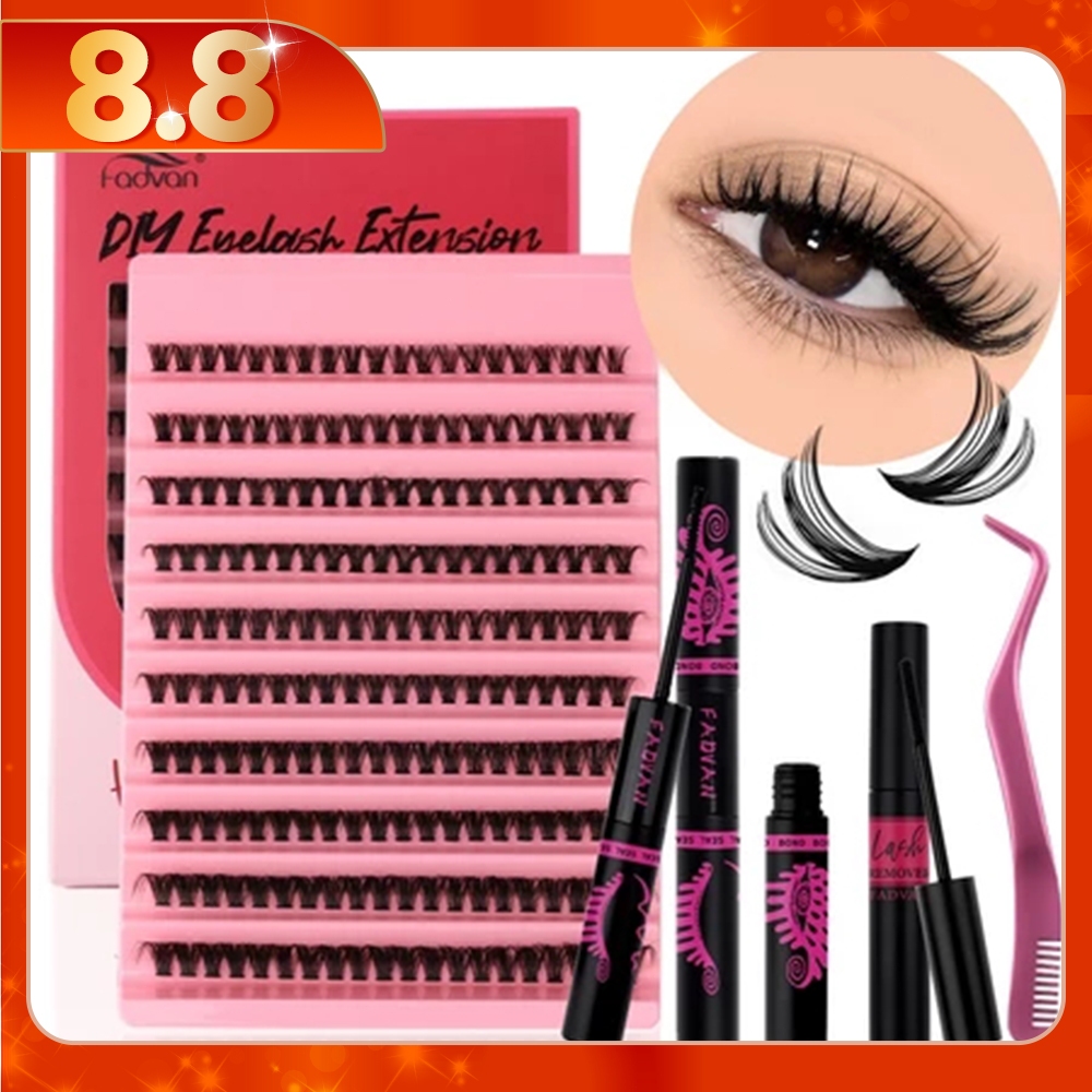 FADVAN Eyelash Extension Set Melt Hair Grafting False Eyelashes D Curl ...