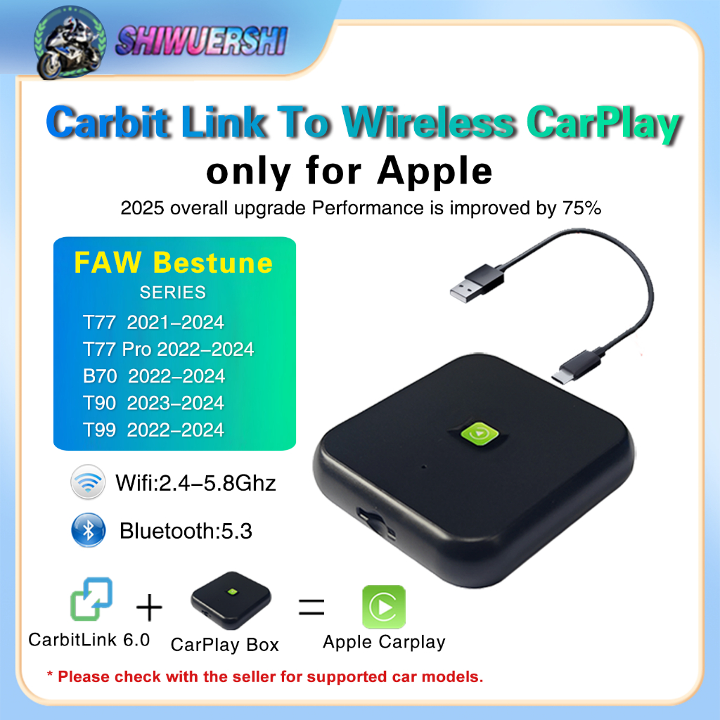 SHIWUERSHI FAW Bestune EasyConnection CarbitLink to Wireless Carplay Android Auto with Google ...
