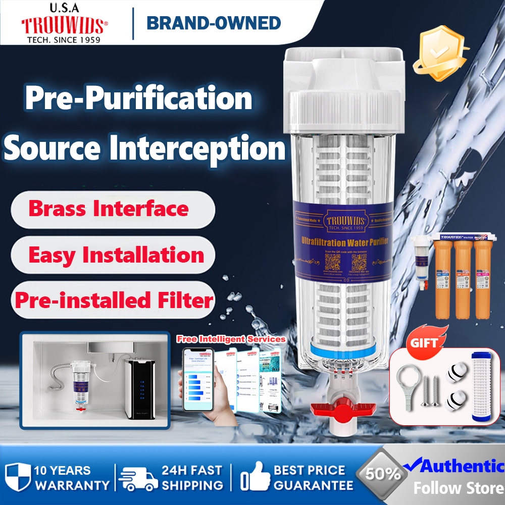 TROUWIDS Water Pre-Filter System Sediment Water Filter Whole House Pre ...