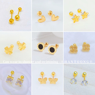 Charming 24K Gold Plated Titanium Steel Earrings for Women ...