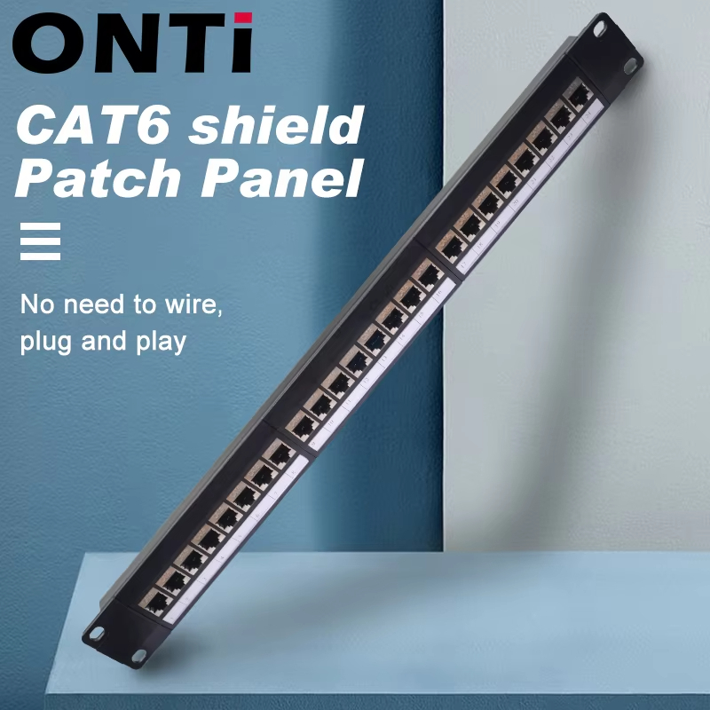 ONTi 24-port Patch Panel 19Inch 1U Rack 24 Ports Wall Mount Punch Down ...