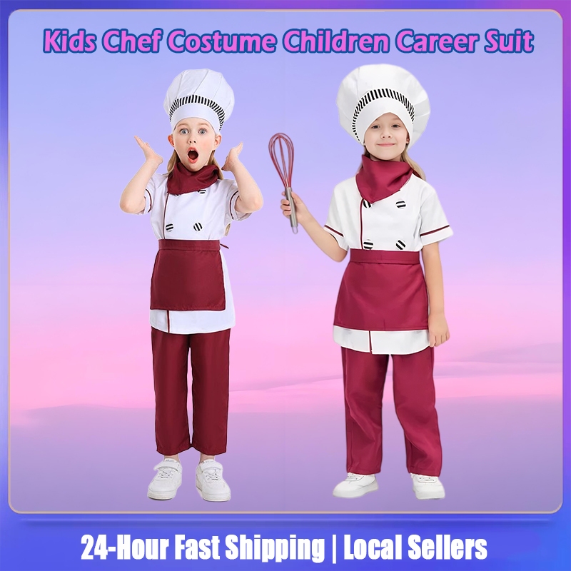 Chef Costume For Kids Career Guidance Day Kitchen Restaurant Clothes ...