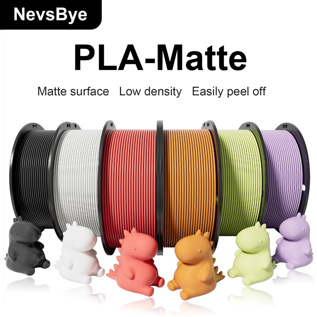 PLA Matte 3D Filament 1.75mm 1kg For Printer Anti-Glare Finish No Clog ...