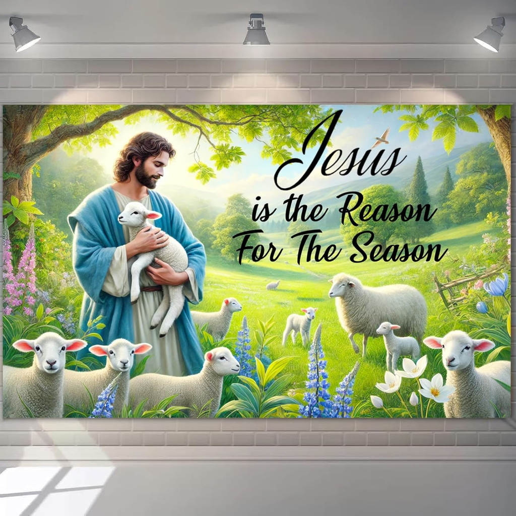Christmas Jesus Photography Backdrop Jesus is the Reason for the Season ...